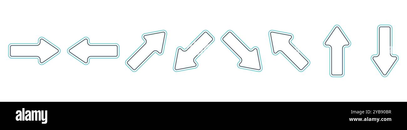 Simple arrows indicate the direction. Direction logotype in the form of ...