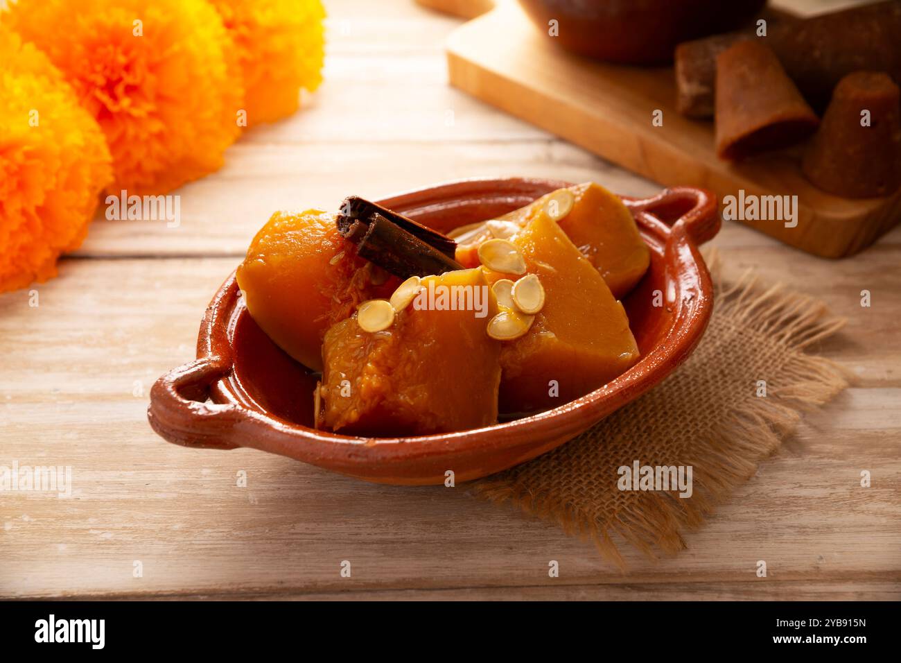 Calabaza en Tacha. Spiced Candied Pumpkin. Mexican dessert whose main ...