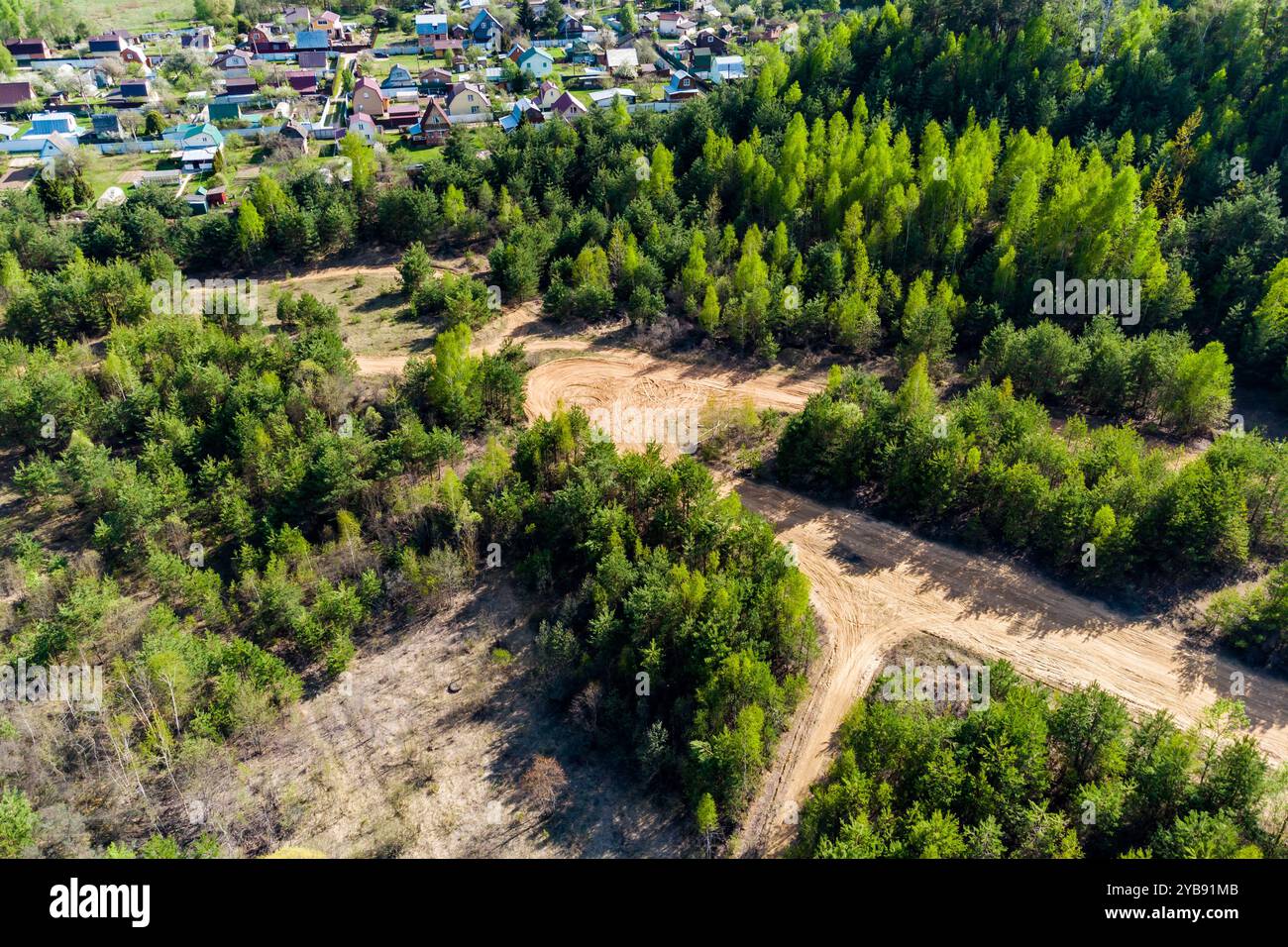 Enduro track for motorcycles and pit bikes on an old sand quarry ...
