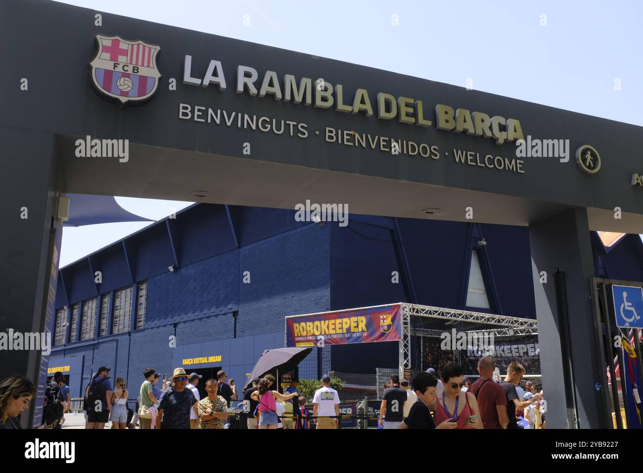Entrance fc barcelona stadium hi-res stock photography and images - Alamy