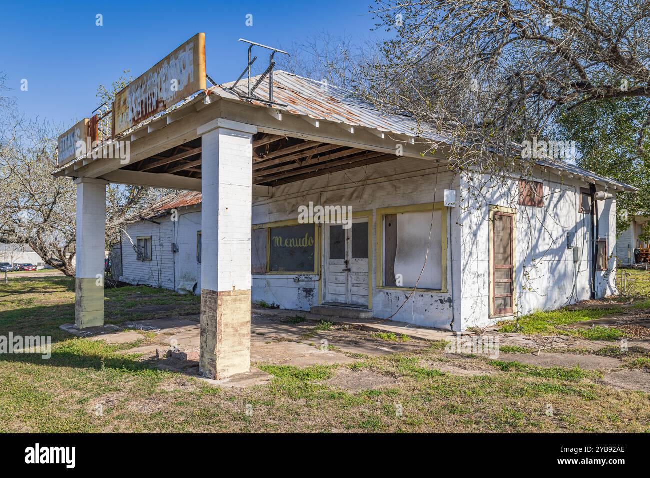 Yoakum, Texas, United States. March 17, 2022. An old abandoned gas ...