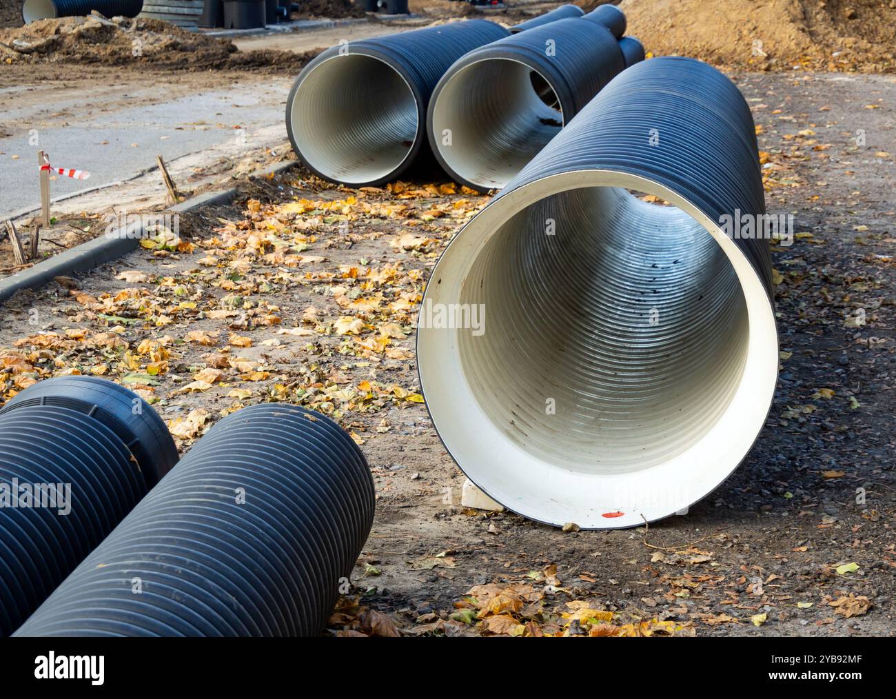 Plumbing urban plastic pipes hi-res stock photography and images - Alamy