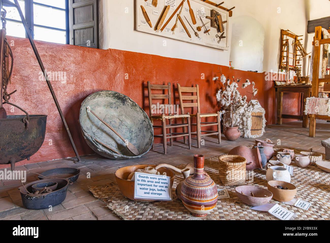Goliad, Texas, United States. March 18, 2022. Historic artifacts in the ...