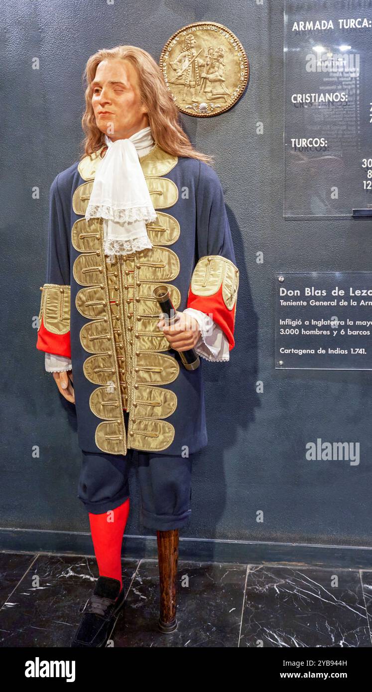 Spanish admiral Blas de Lezo wax figure in Madame Tussauds museum in ...
