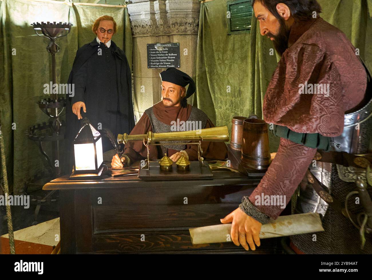 Famous navigators wax figures in Madame Tussauds museum in Madrid Stock ...