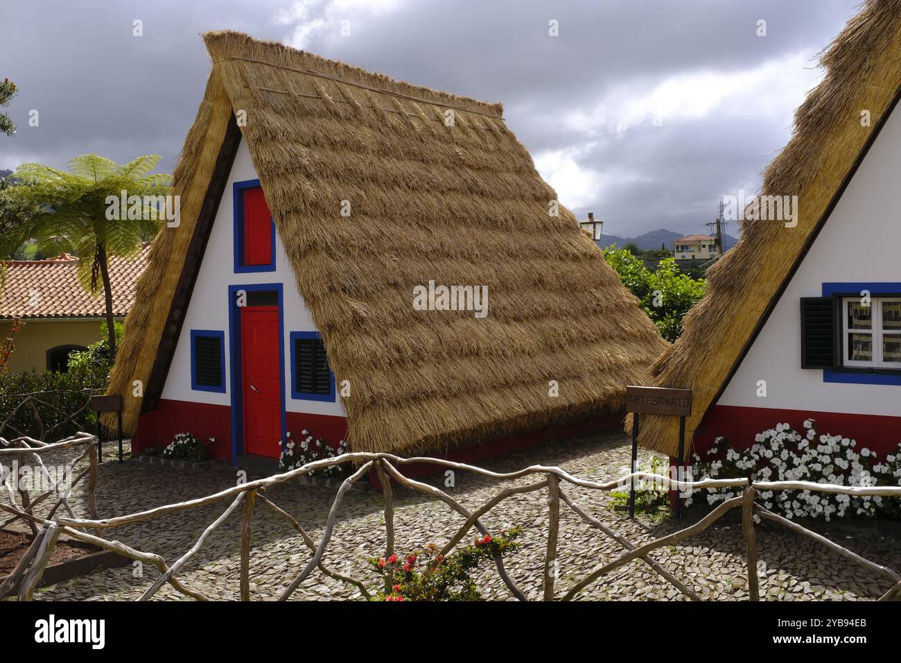 typical Santana houses in Madeira Stock Photo - Alamy
