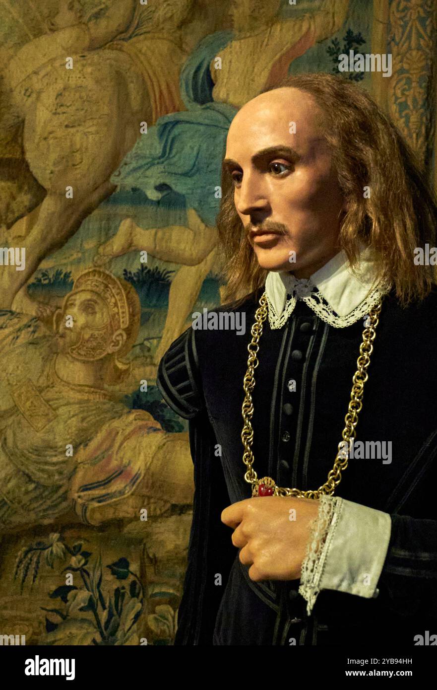 William Shakespeare wax figure in Madame Tussauds museum in Madrid ...