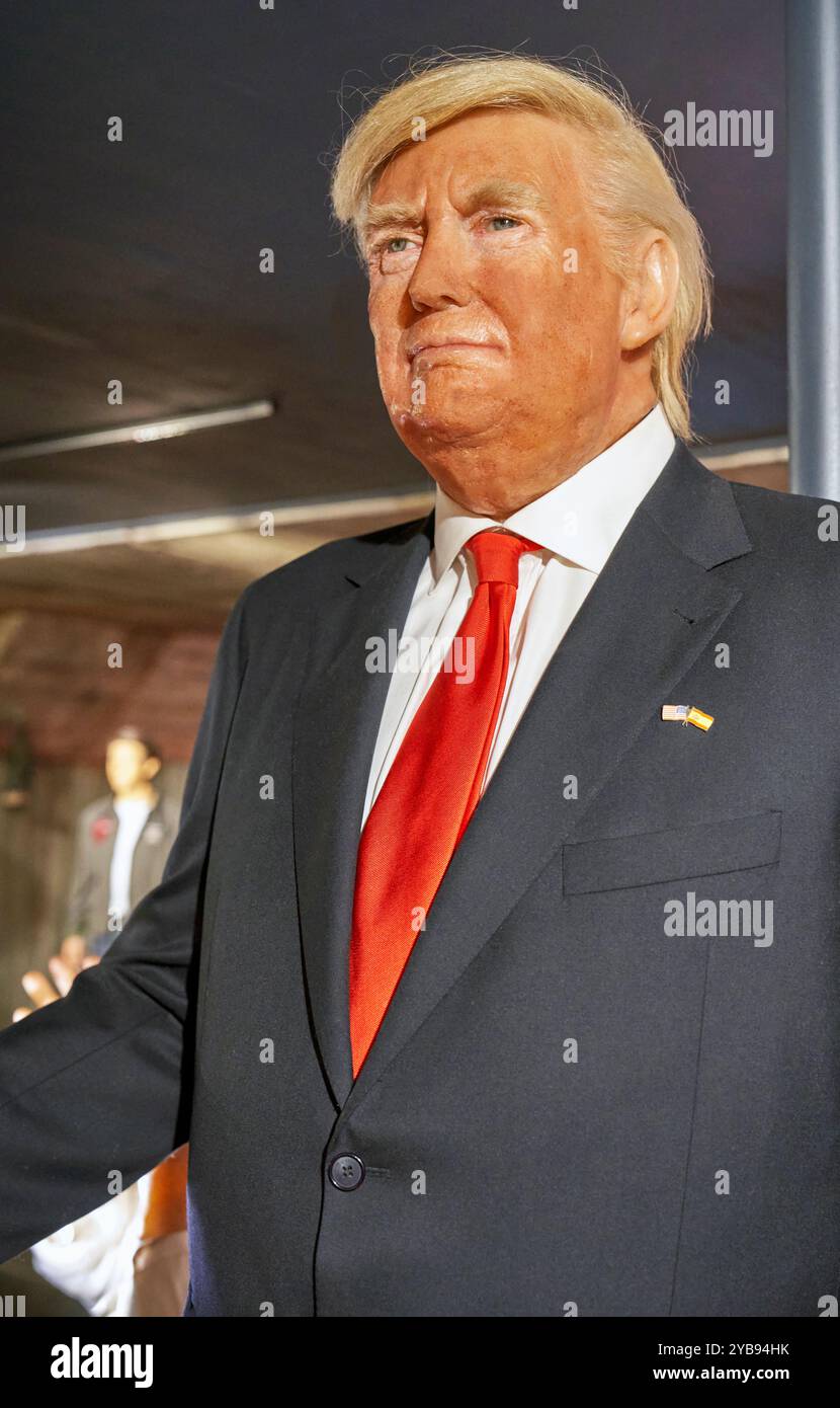 Donald Trump wax figure in Madame Tussauds museum in Madrid Stock Photo ...