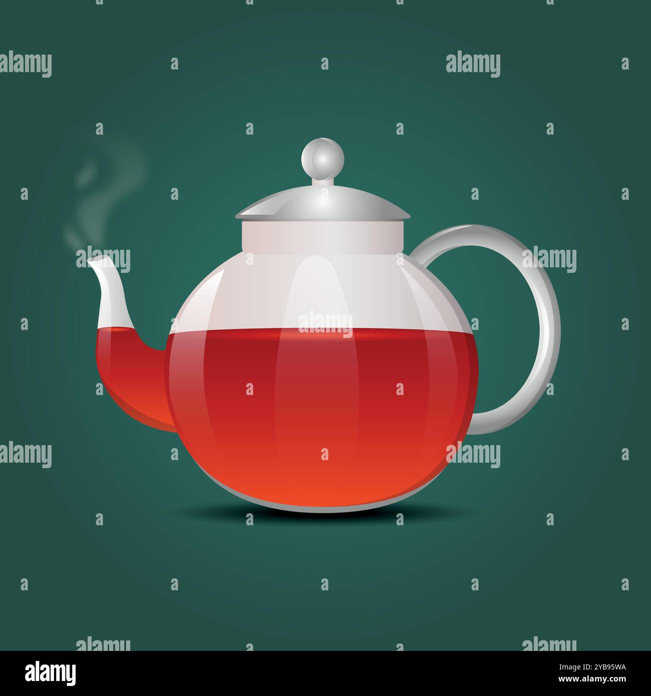 Warm tea in glass Stock Vector Images - Alamy