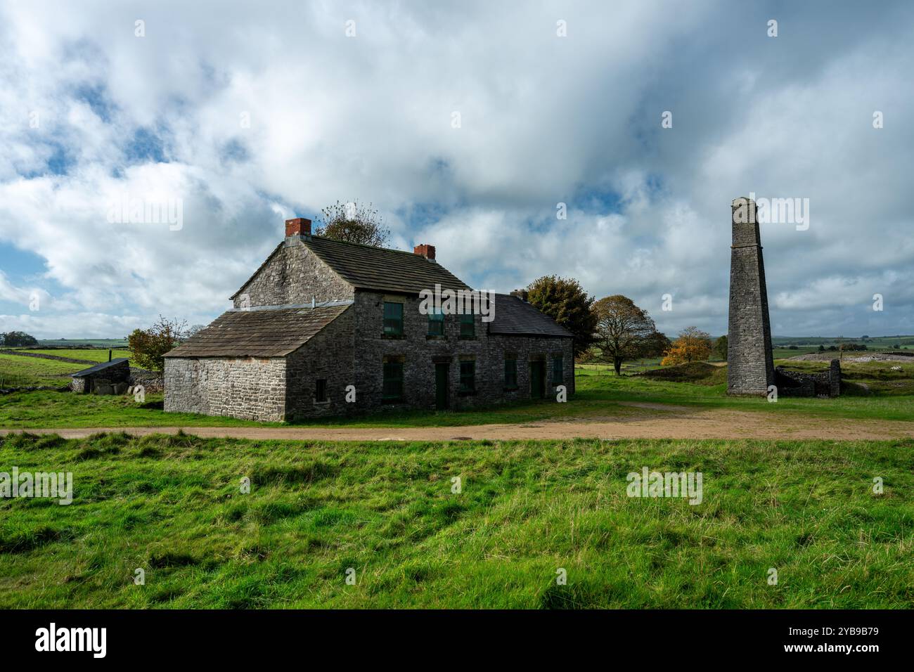 The abandoned and disused Magpie lead mine near the village of Sheldon ...
