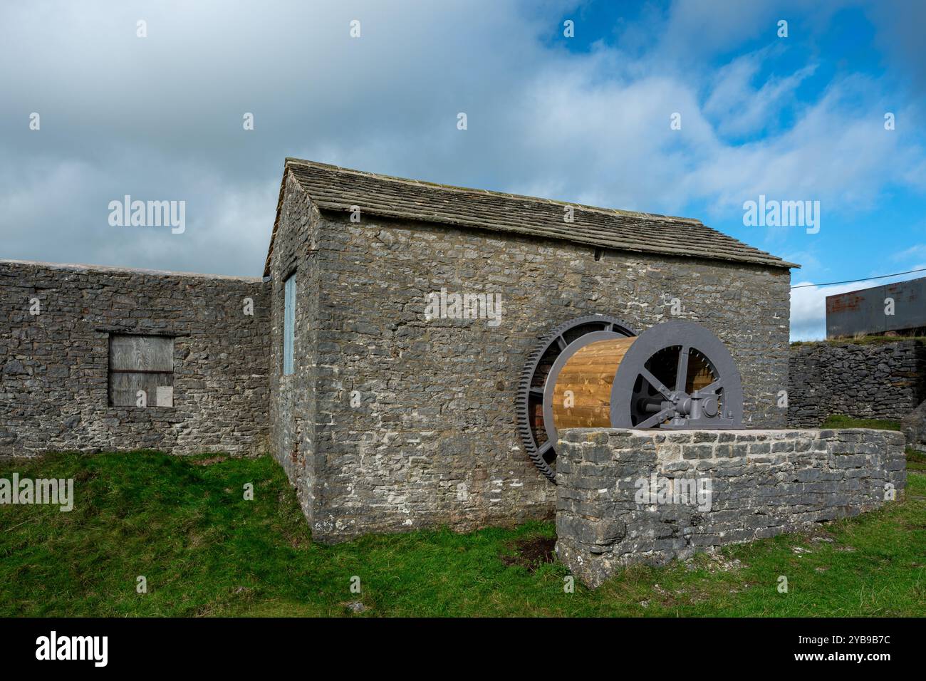 The abandoned and disused Magpie lead mine near the village of Sheldon ...