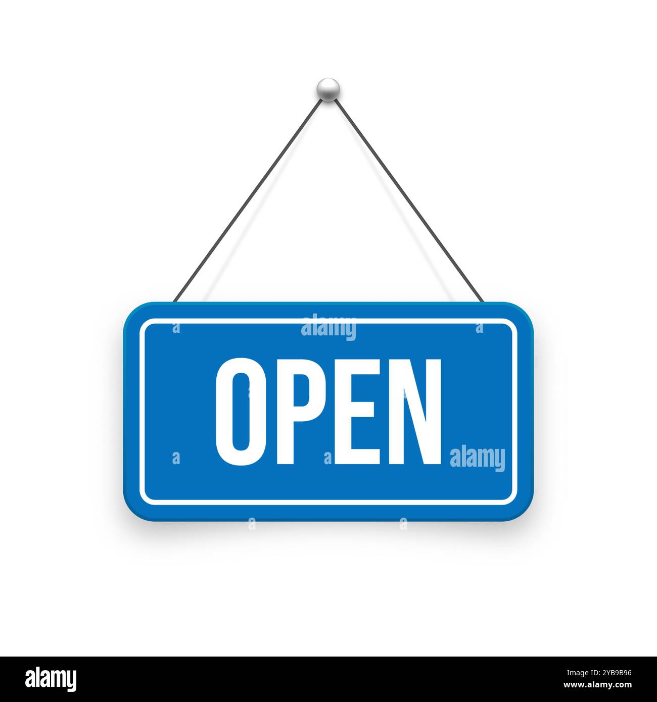 Realistic open hanging signboard. Vintage door sign for cafe ...