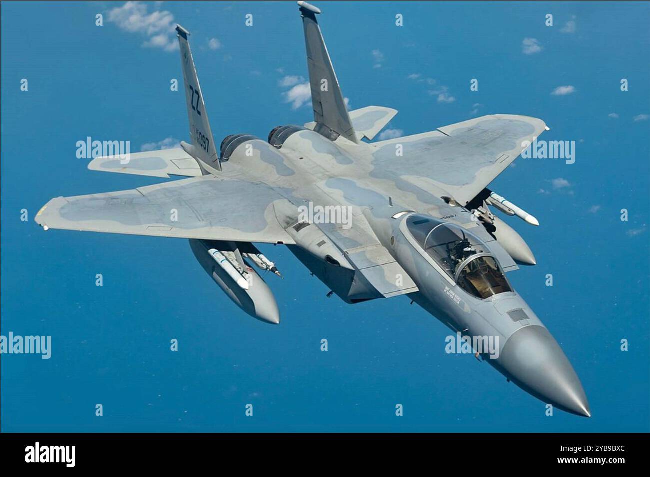 AMERICAN F-15 An F-15C Eagle of the 44th Fighter Squadron in 2019. Photo: U.S. Air Force Stock ...