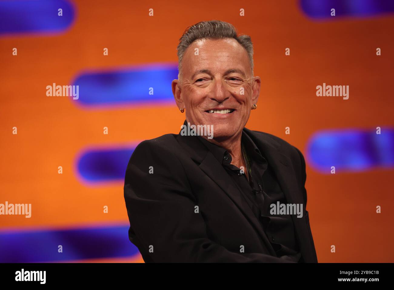 EDITORIAL USE ONLY. Bruce Springsteen during the filming for the Graham ...