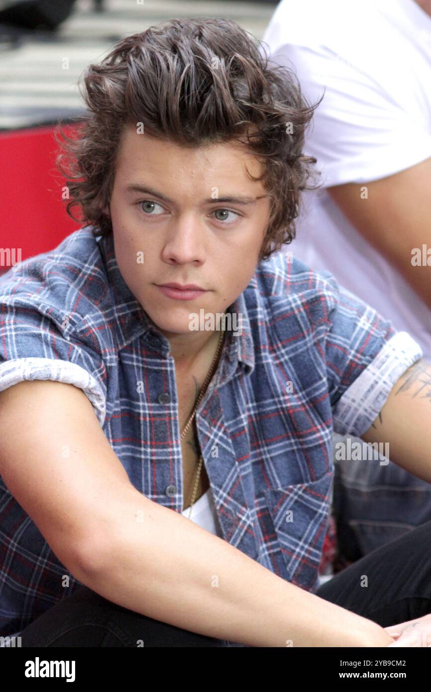 Harry Styles of One Direction performs on the NBC 'Today Show' in New ...