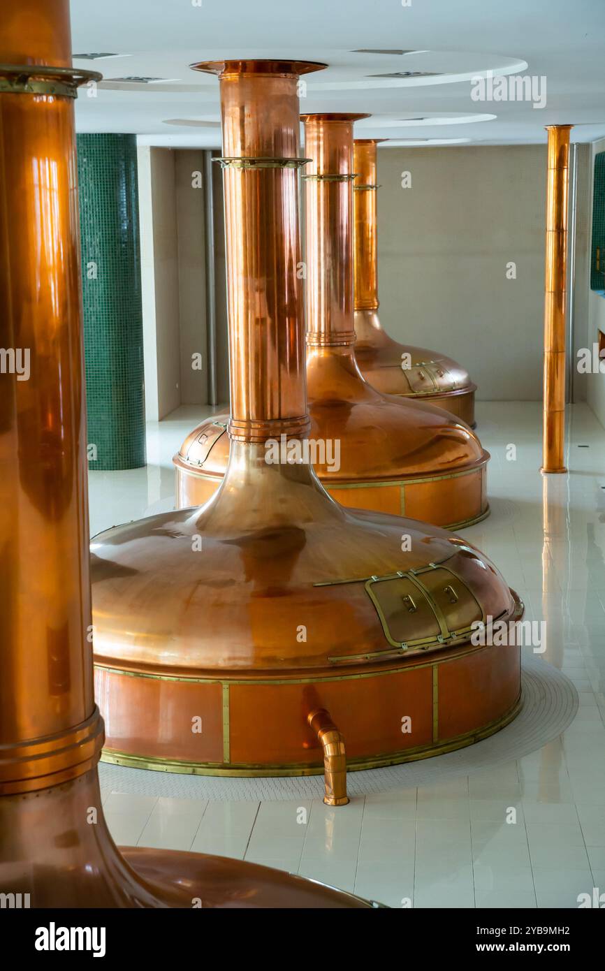 Distillery tanks in brewery Stock Photo - Alamy