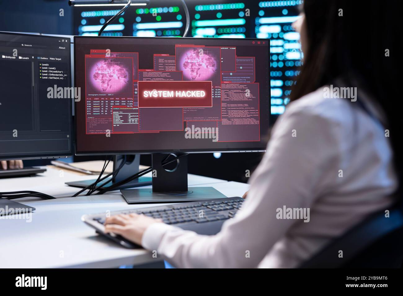 Panicked system administrator in data hi-res stock photography and images - Alamy