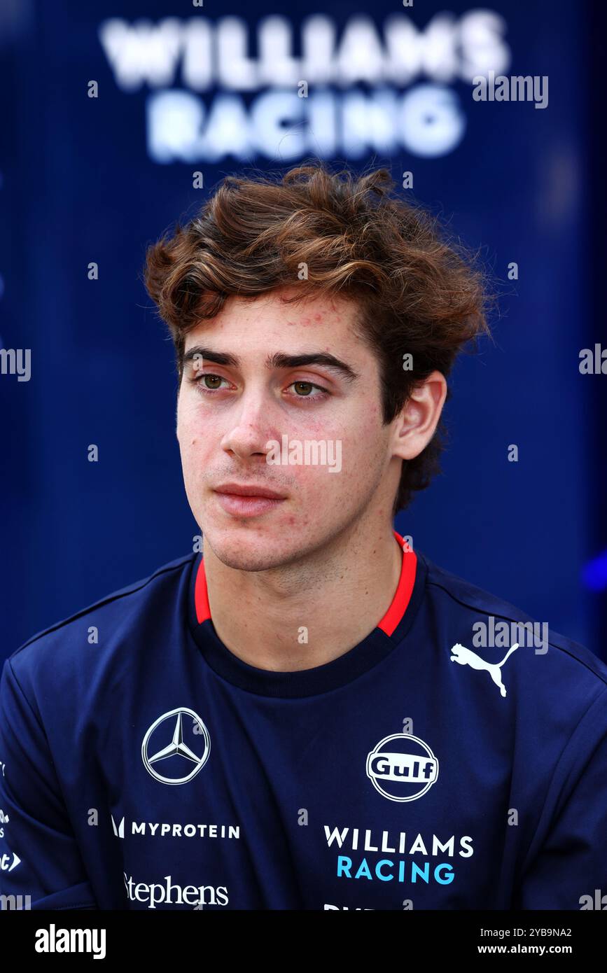 Austin, USA. 17th Oct, 2024. Franco Colapinto (ARG) Williams Racing ...