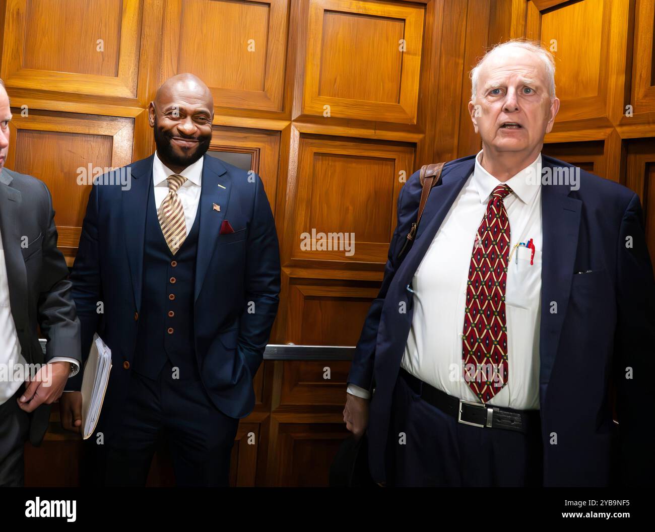 Former Fulton County (Georgia) prosecutor Nathan Wade. left, smiles as ...