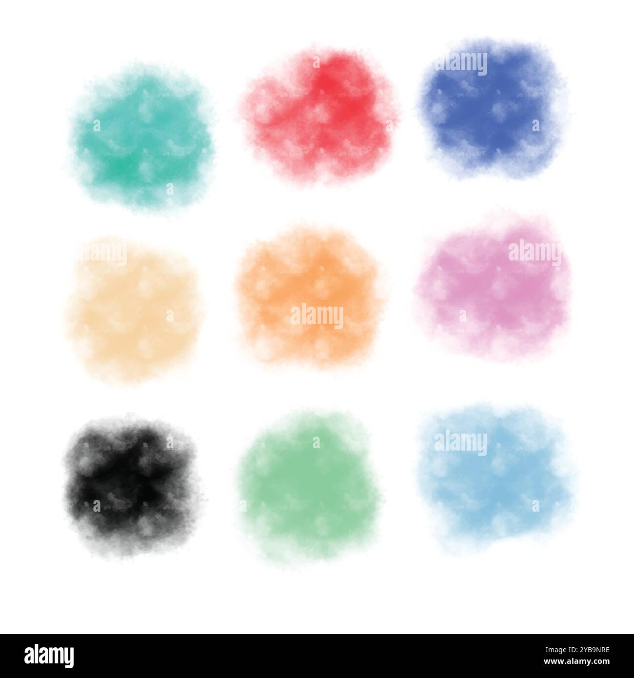 colorful set of abstract watercolor textures Stock Vector Image & Art ...