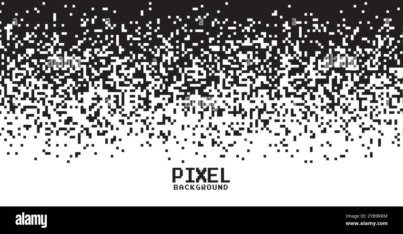 pixel gradient in black and white background Stock Vector Image & Art ...