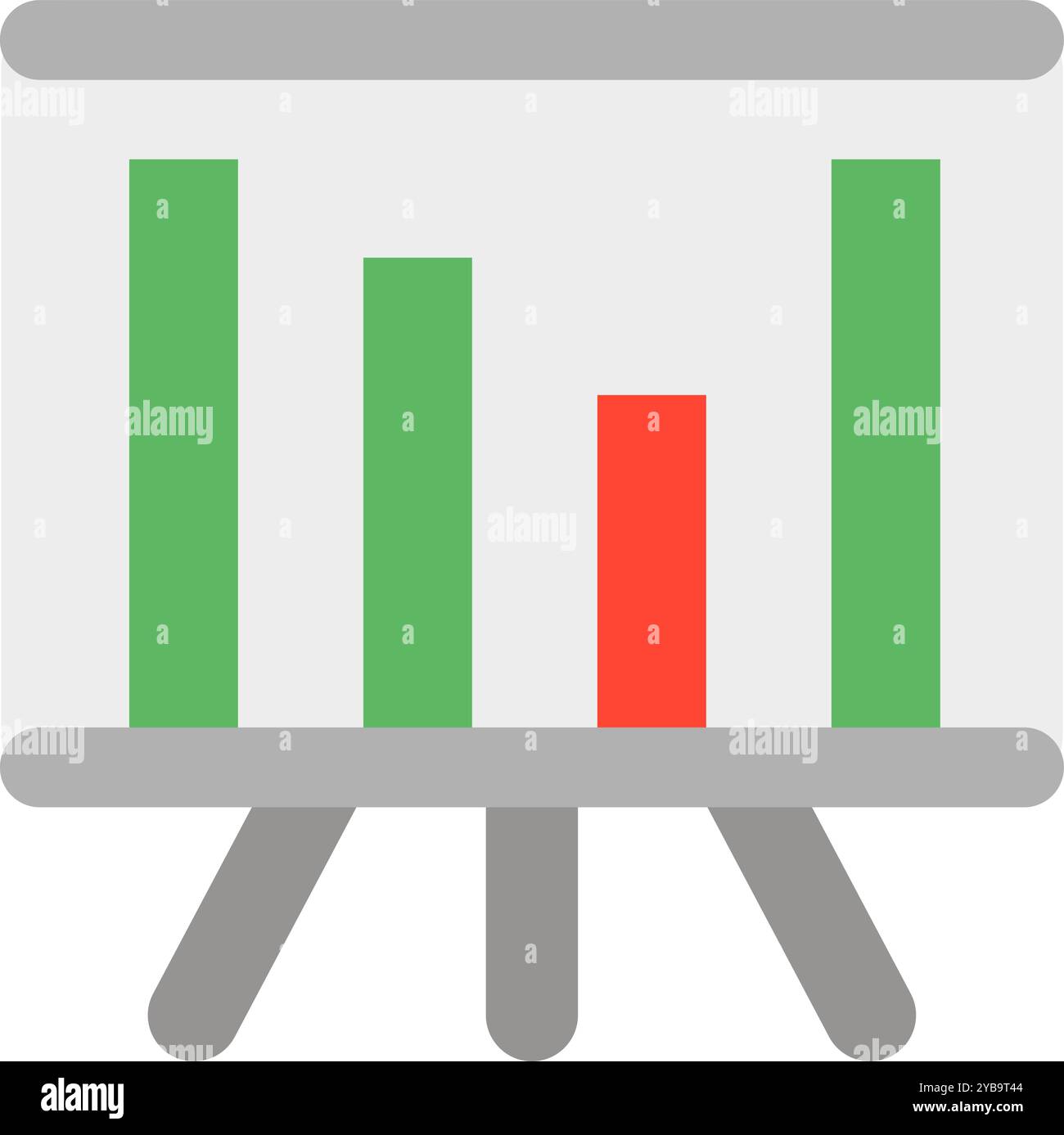 Presentation screen color icon. Business report infographic Stock ...