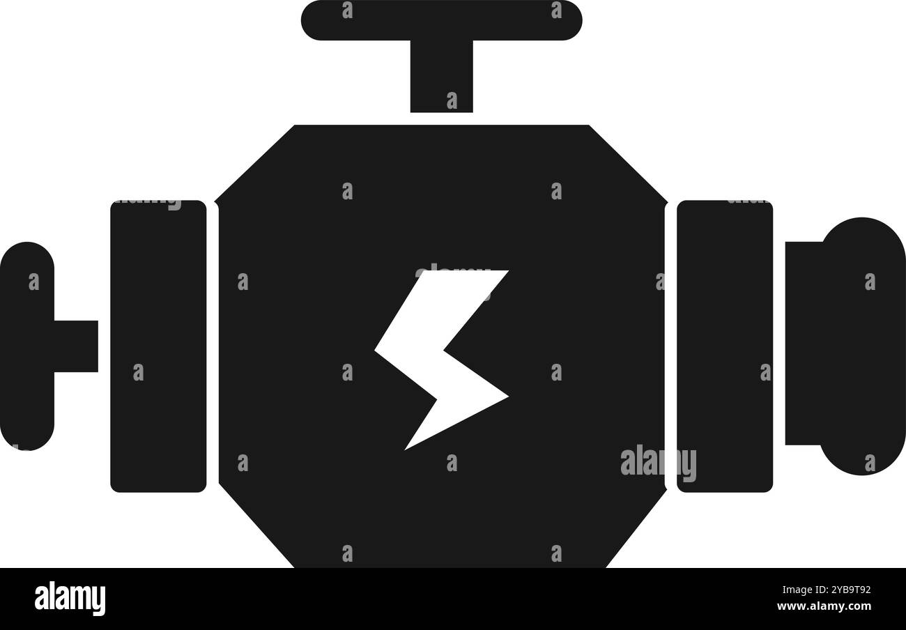 Car engine black icon. Vehicle power symbol Stock Vector Image & Art ...