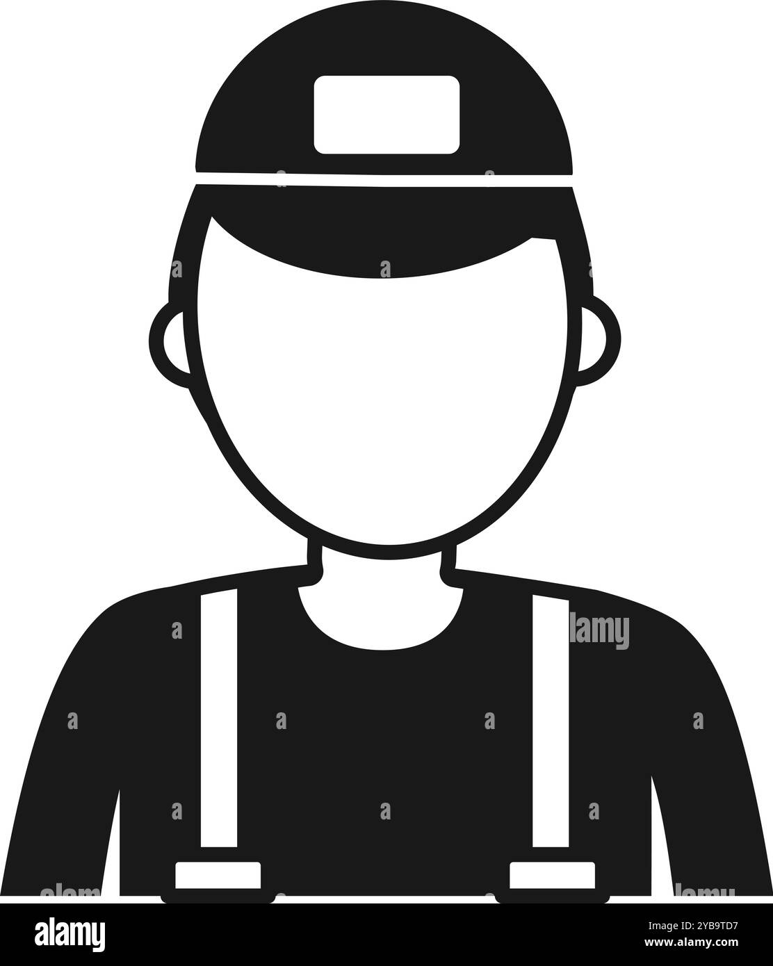 Auto service worker black icon. Technician symbol Stock Vector Image ...