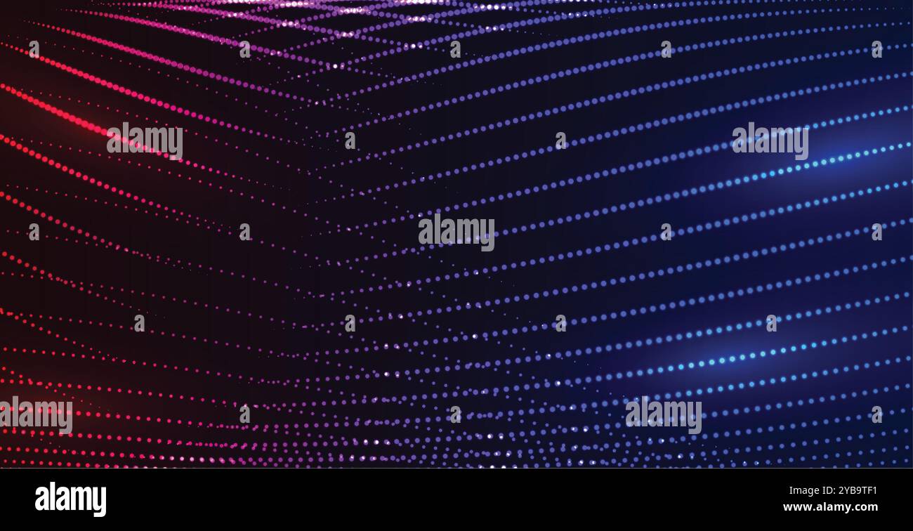 digital red and blue particles line background Stock Vector Image & Art ...