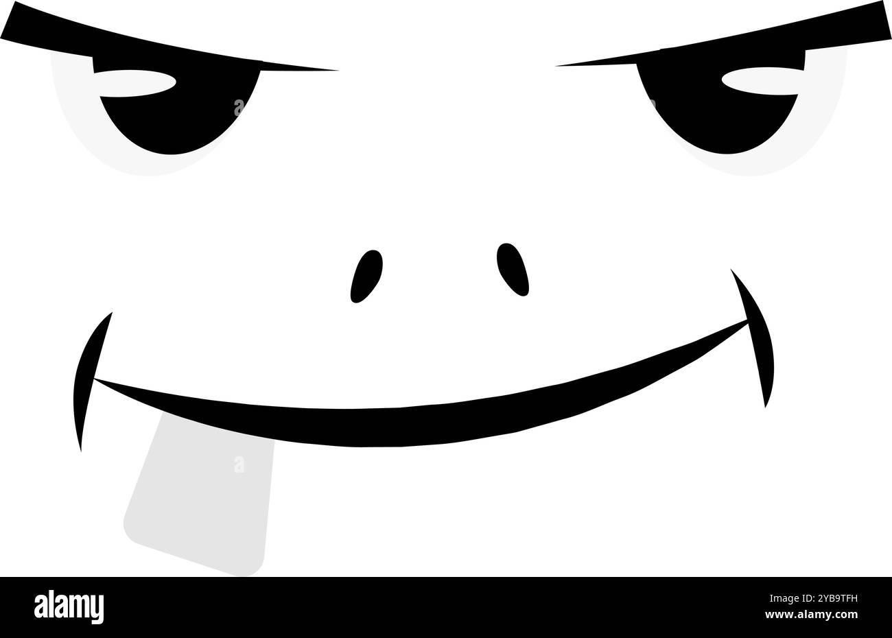 Troll funny face. Smiling monster black icon Stock Vector Image & Art ...