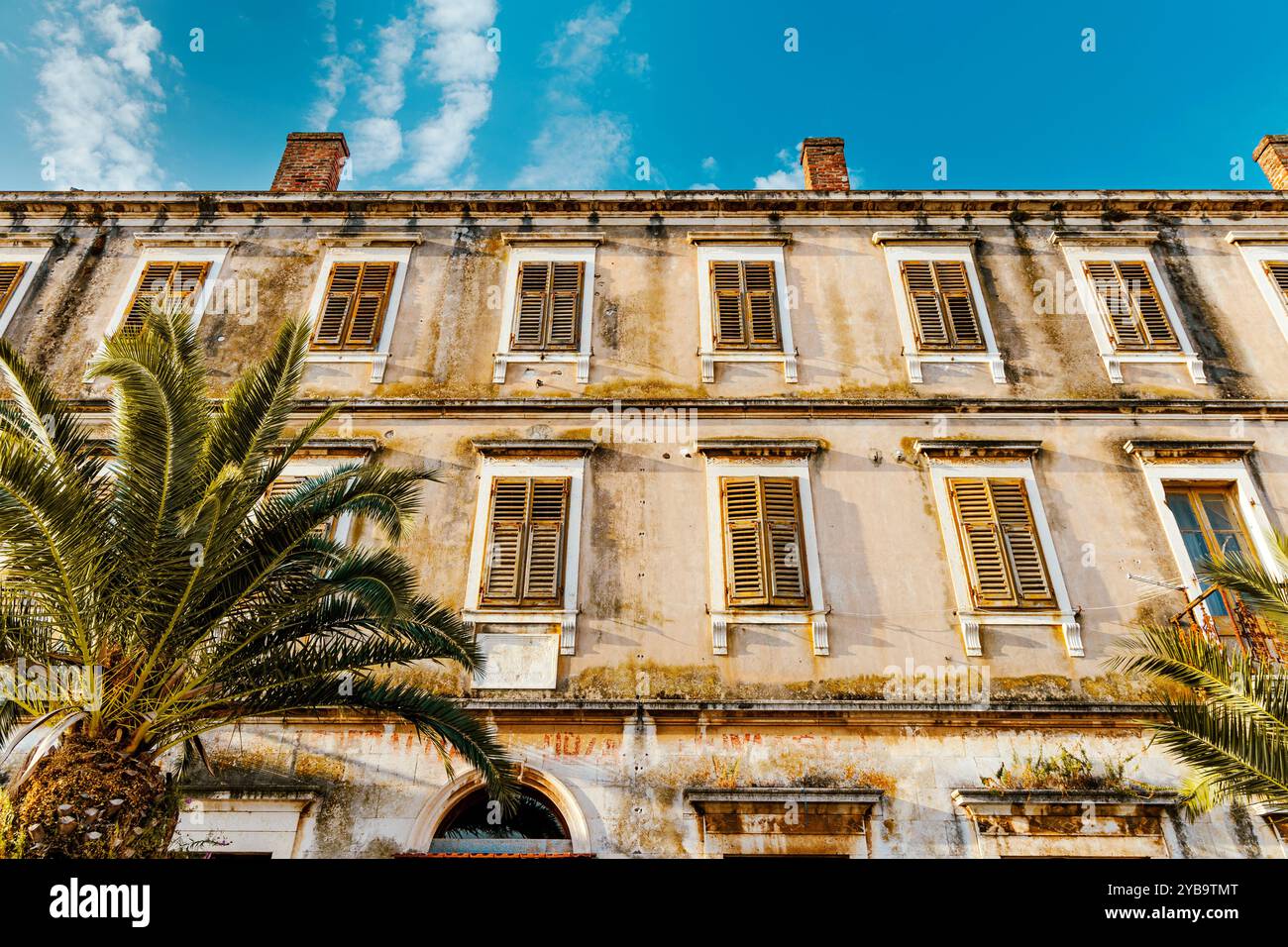 Venetian style house with shutters at the waterfront in Stari Grad ...