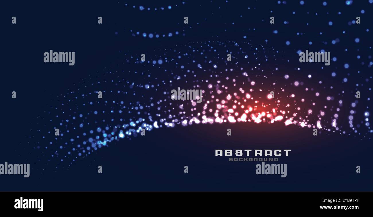 abstract digital particle wave effect background Stock Vector Image ...