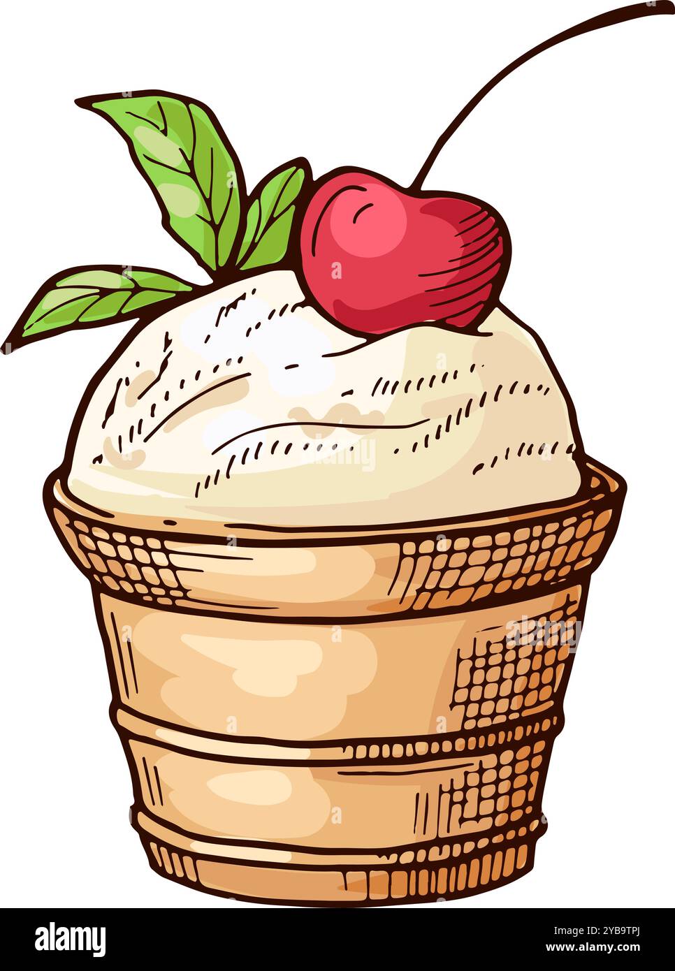 Frozen yogurt topping Stock Vector Images - Alamy