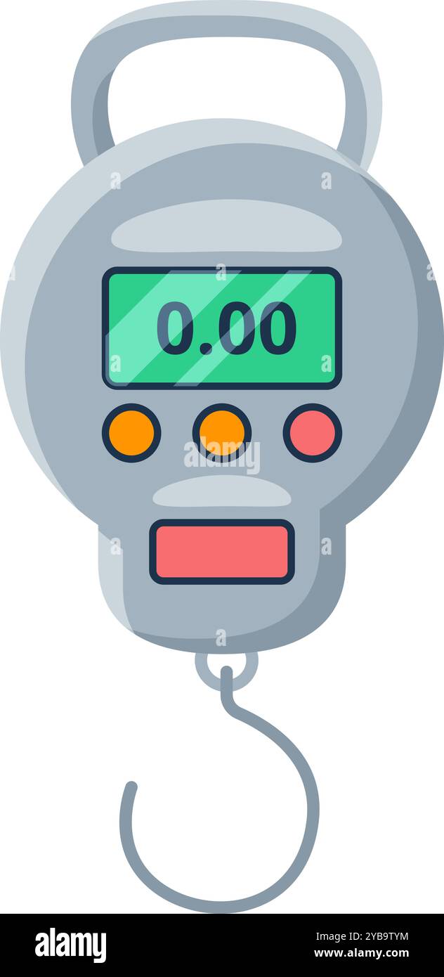 Electronic scales icon. Color crane weight measurement Stock Vector Image & Art - Alamy