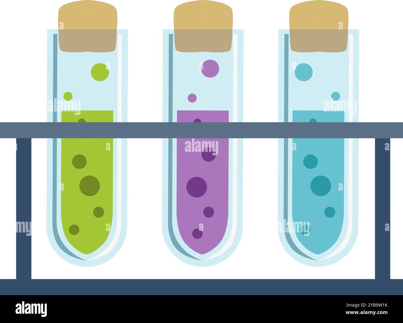 Chemical test tubes cartoon icon. Biology samples Stock Vector Image ...