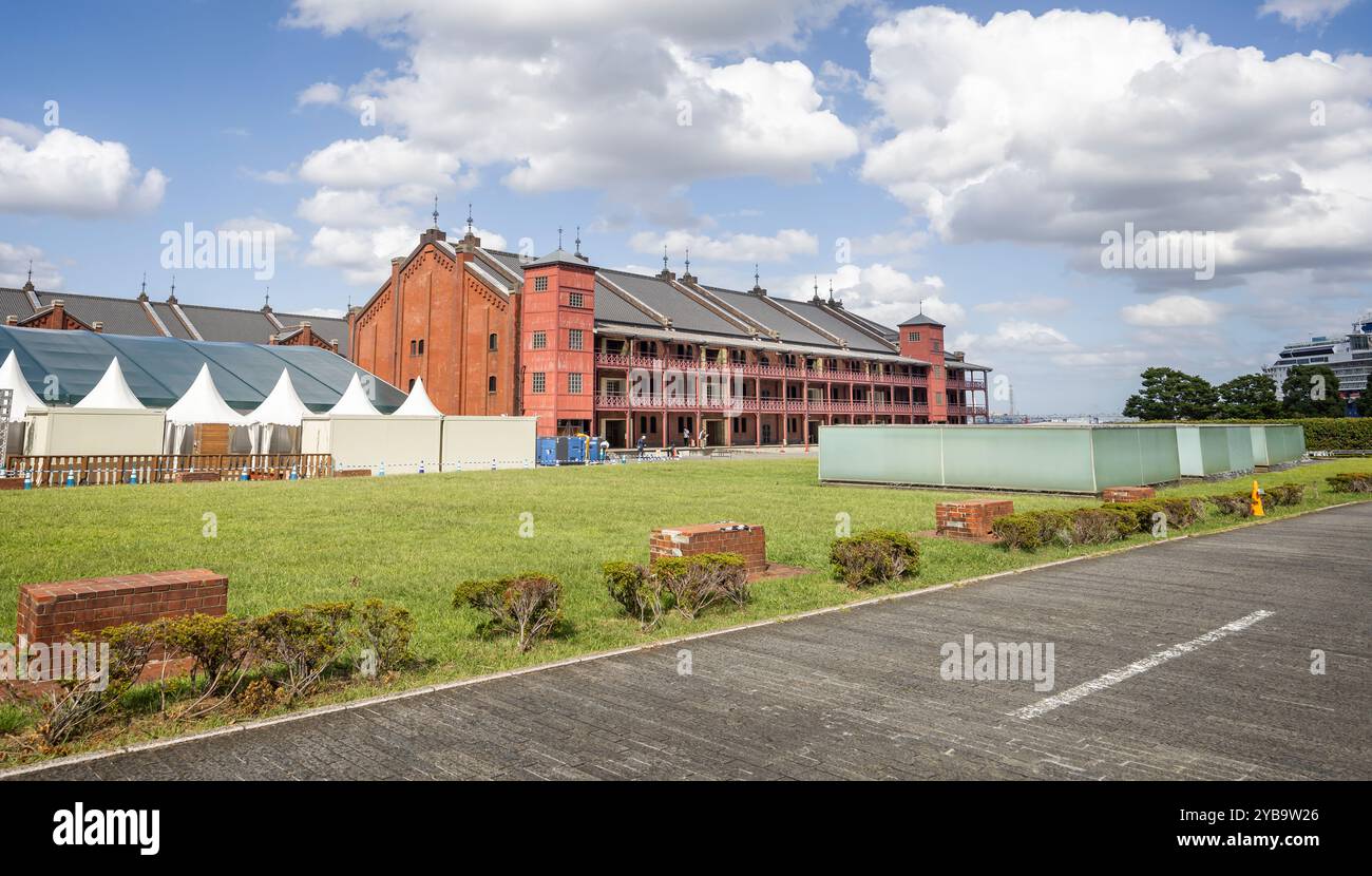 The historic Yokohama Red Brick Warehouse shopping and cultural centre ...