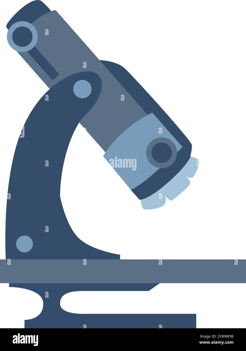 Microscope color icon. Science tool. Research device isolated on white ...