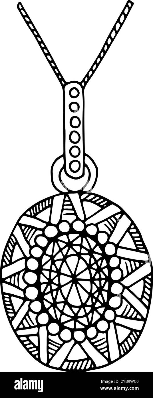 Luxury pendant drawing. Vintage gem elegant jewelry Stock Vector Image ...