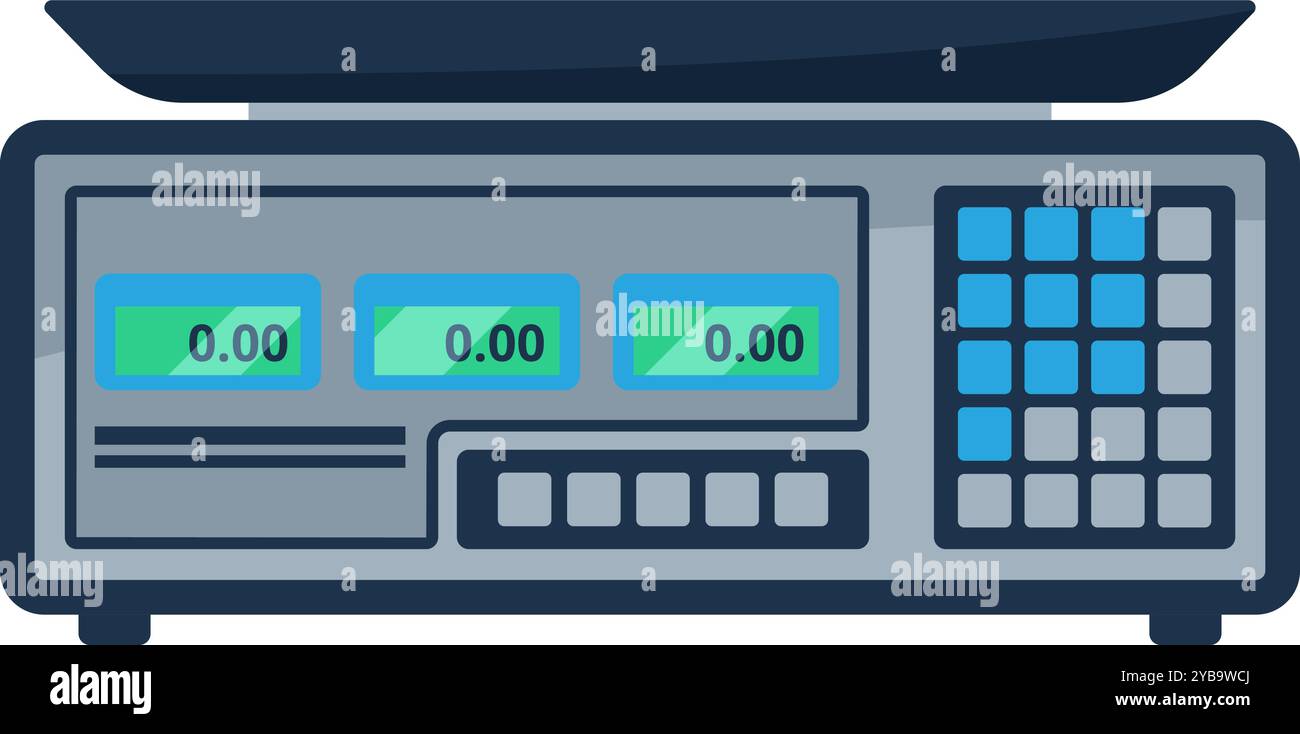 Retail scales. Shop counter product weight measurement Stock Vector Image & Art - Alamy