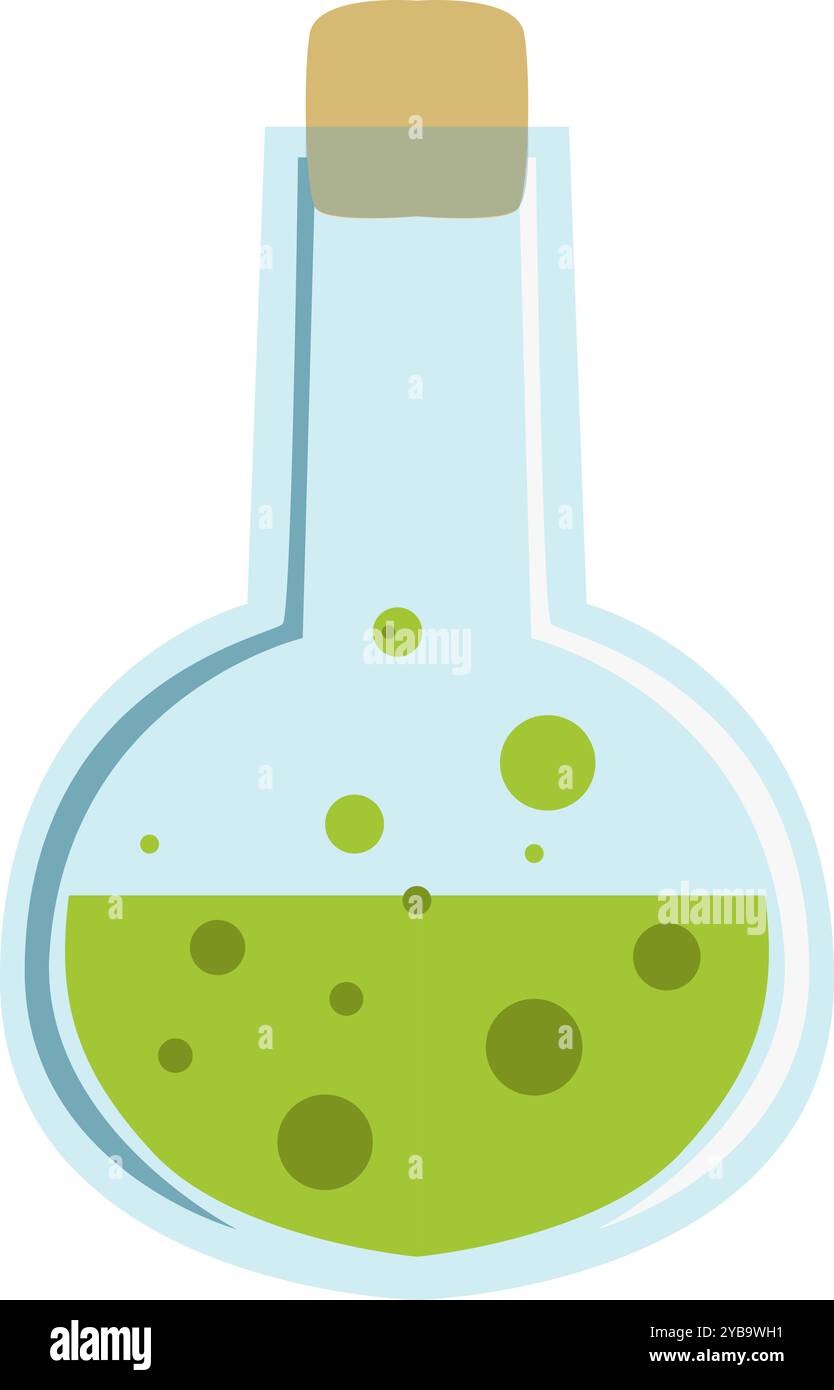 Glass flask green magic Cut Out Stock Images & Pictures - Alamy