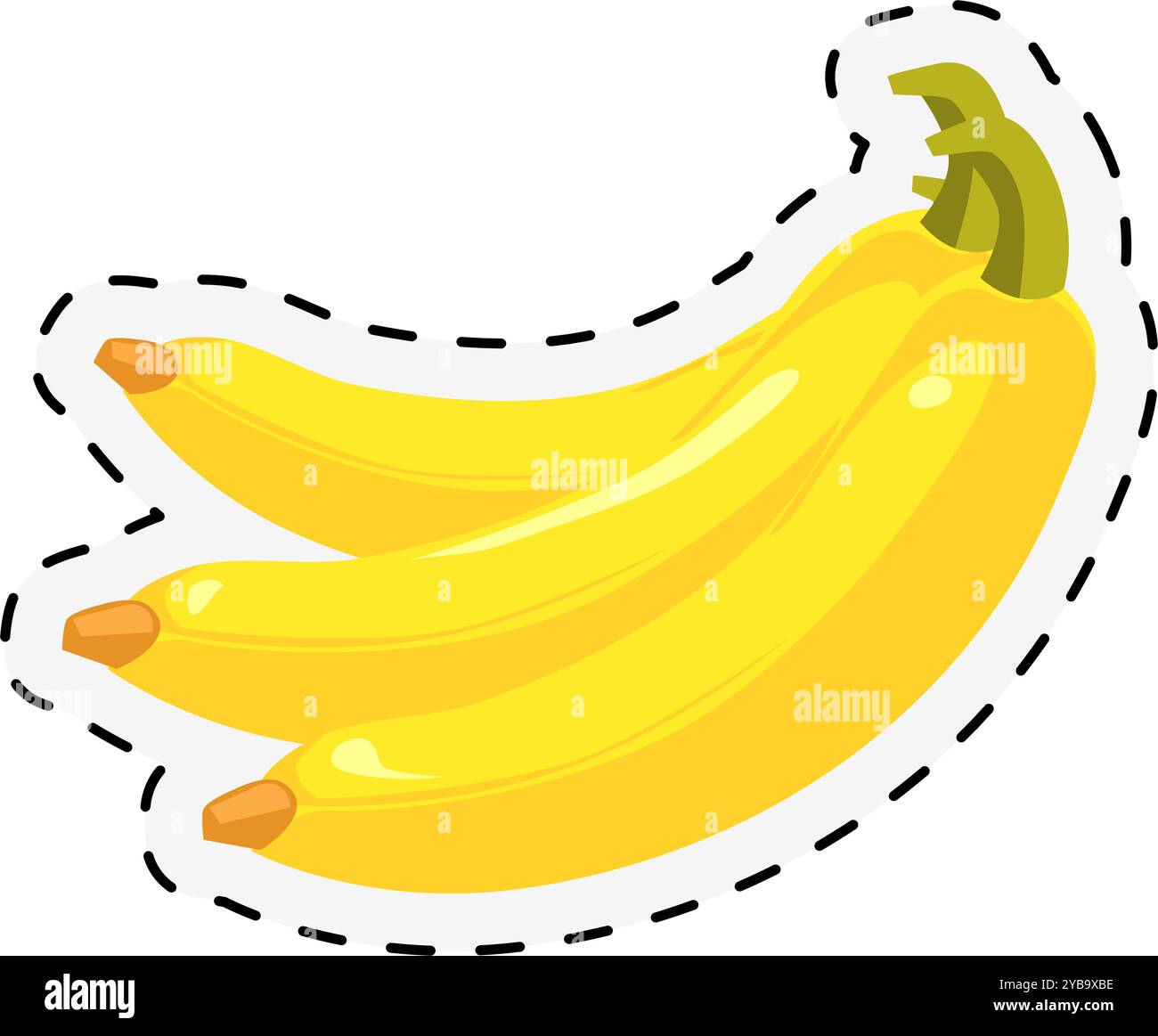 Banana applique. Textile fruit patch. Funny sticker Stock Vector Image ...