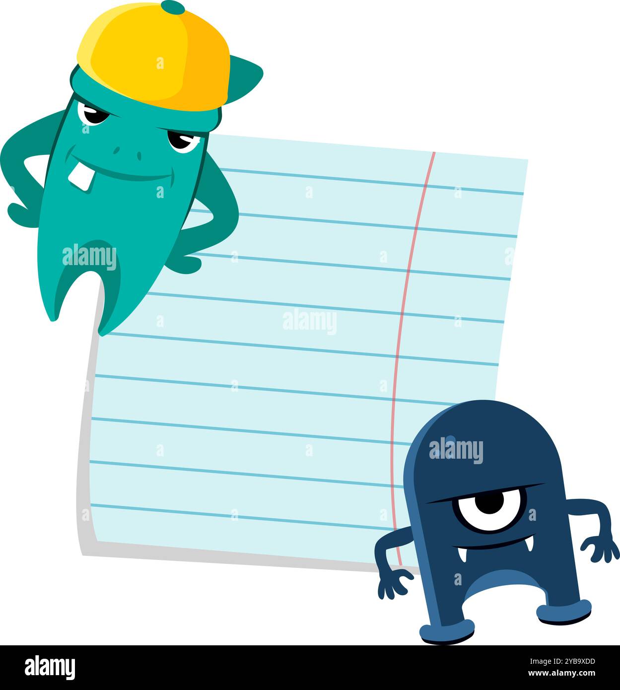 Cartoon monster note template. Funny kid page Stock Vector Image & Art ...