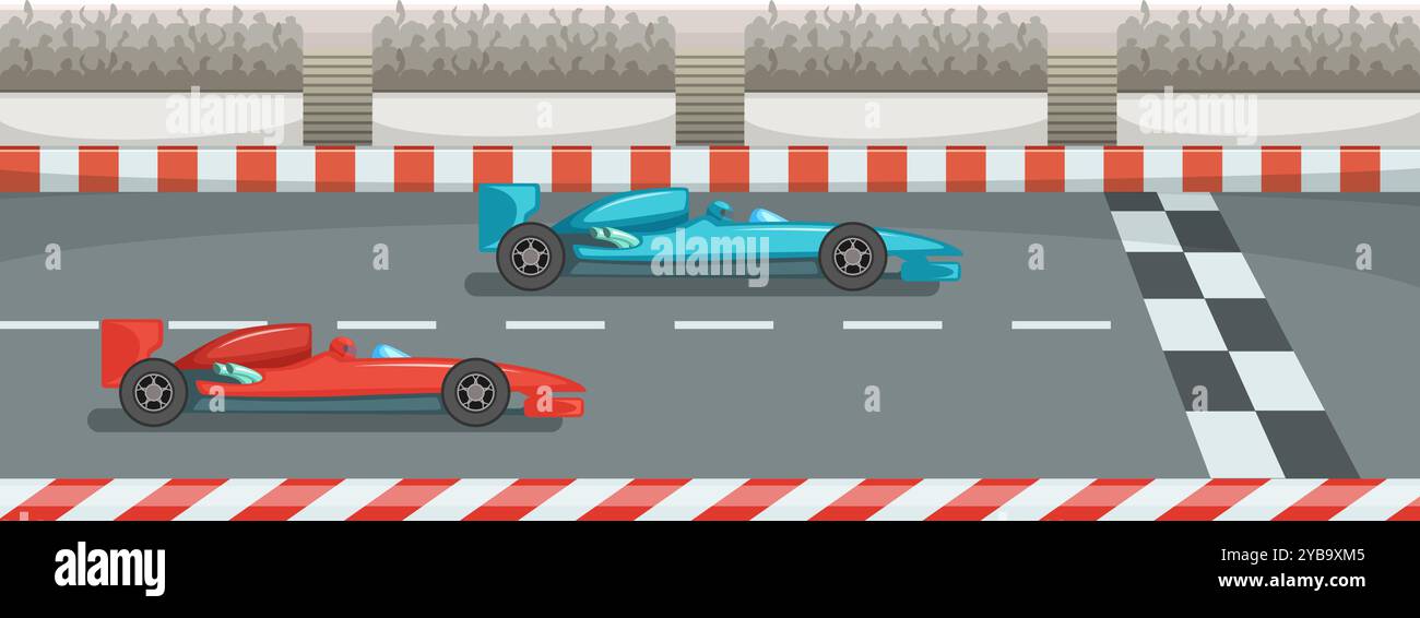 Race finish. Sport competition. Fast car track Stock Vector Image & Art ...