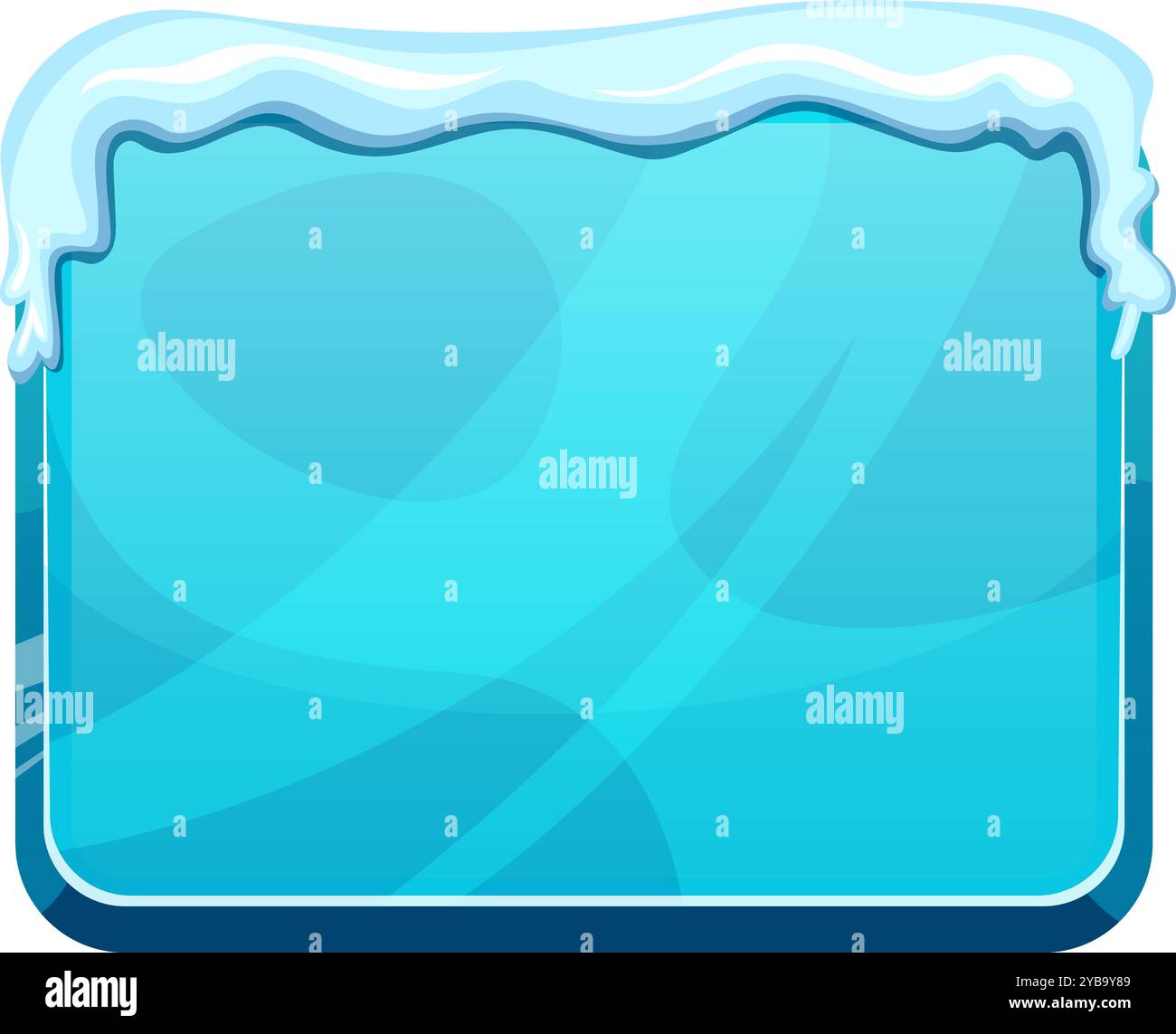 Ice panel in cartoon game style. Frozen button Stock Vector Image & Art ...