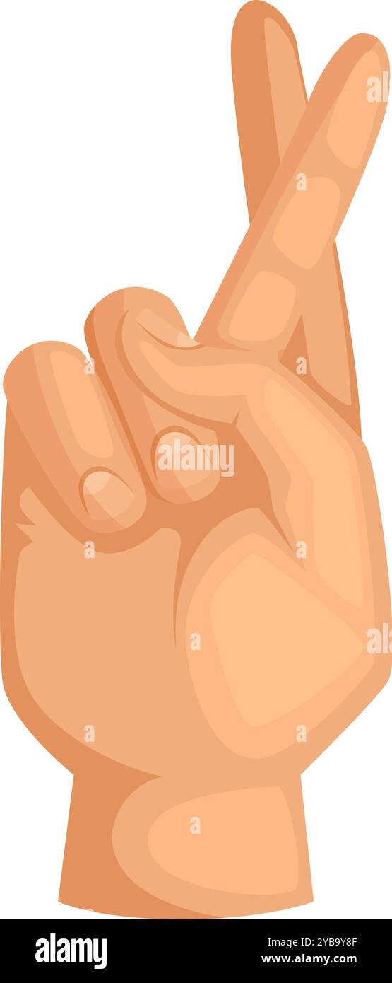 Crossed fingers hand gesture. Wish for luck sign Stock Vector Image ...
