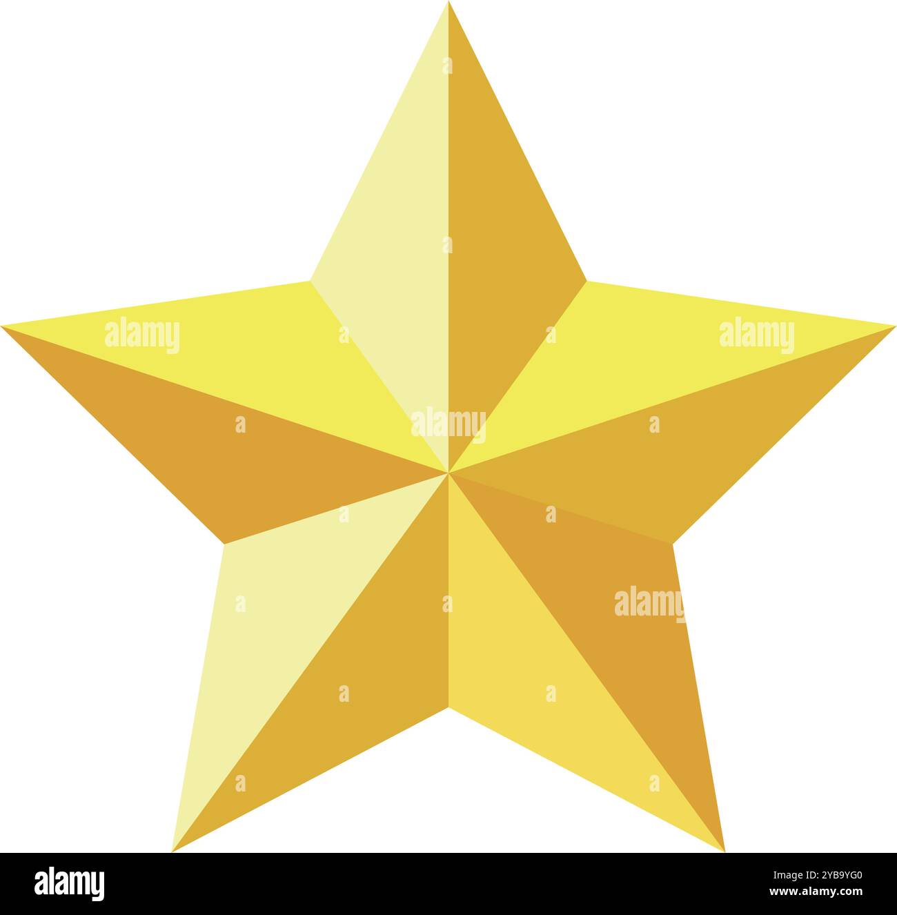 Christmas star icon. Golden decoration cartoon symbol isolated on white ...