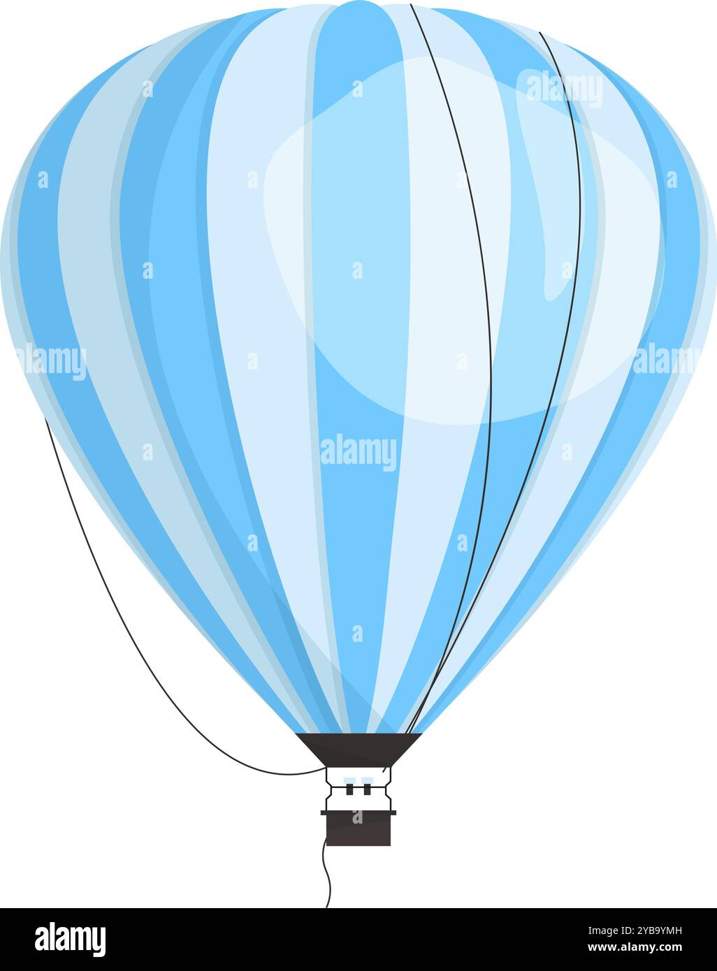 Hot air balloon cartoon icon. Retro transport isolated on white ...