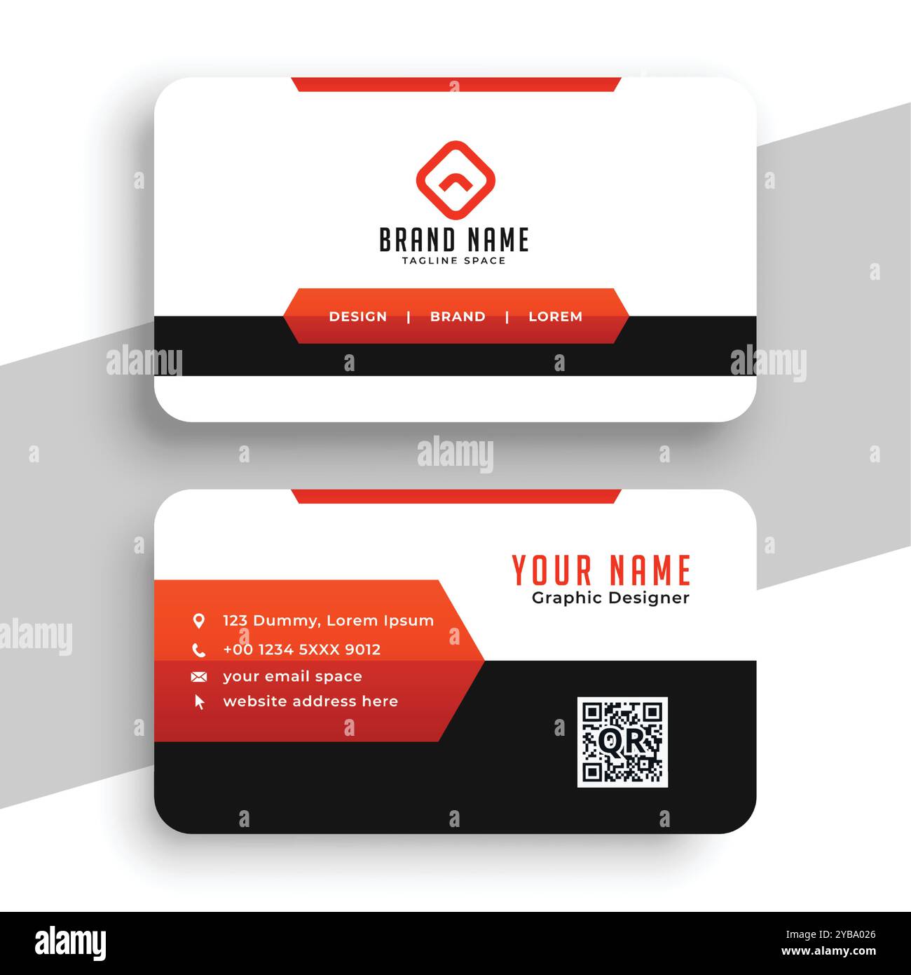Abstract modern simple business card template set vector Stock Vector ...
