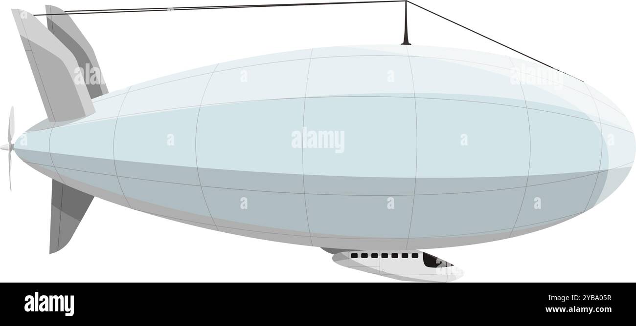 Vintage zeppelin flying. Retro air transport icon Stock Vector Image ...