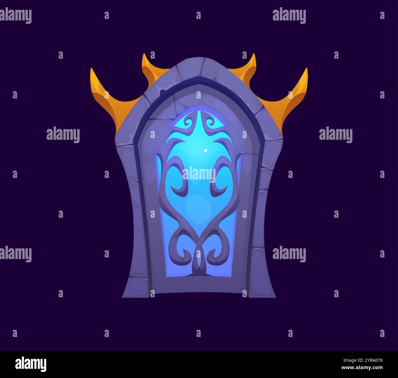 Fantasy door or magic gate portal for mystery and witchcraft game ...